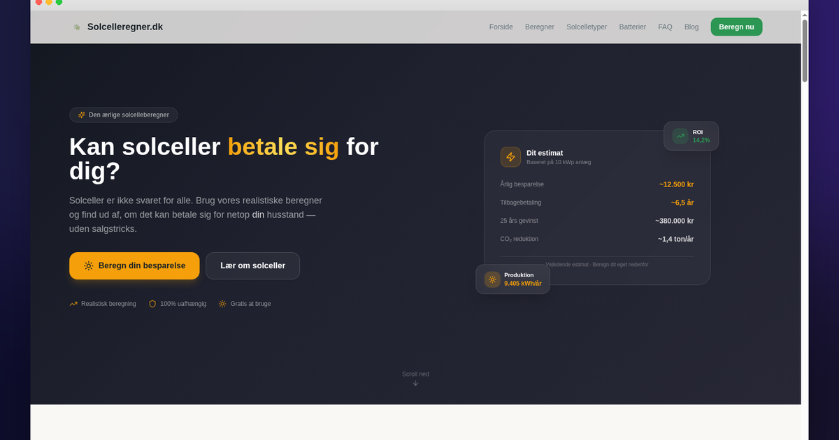 Kan Solceller Betale Sig? | Solcelleregner.dk, Gratis Beregner
